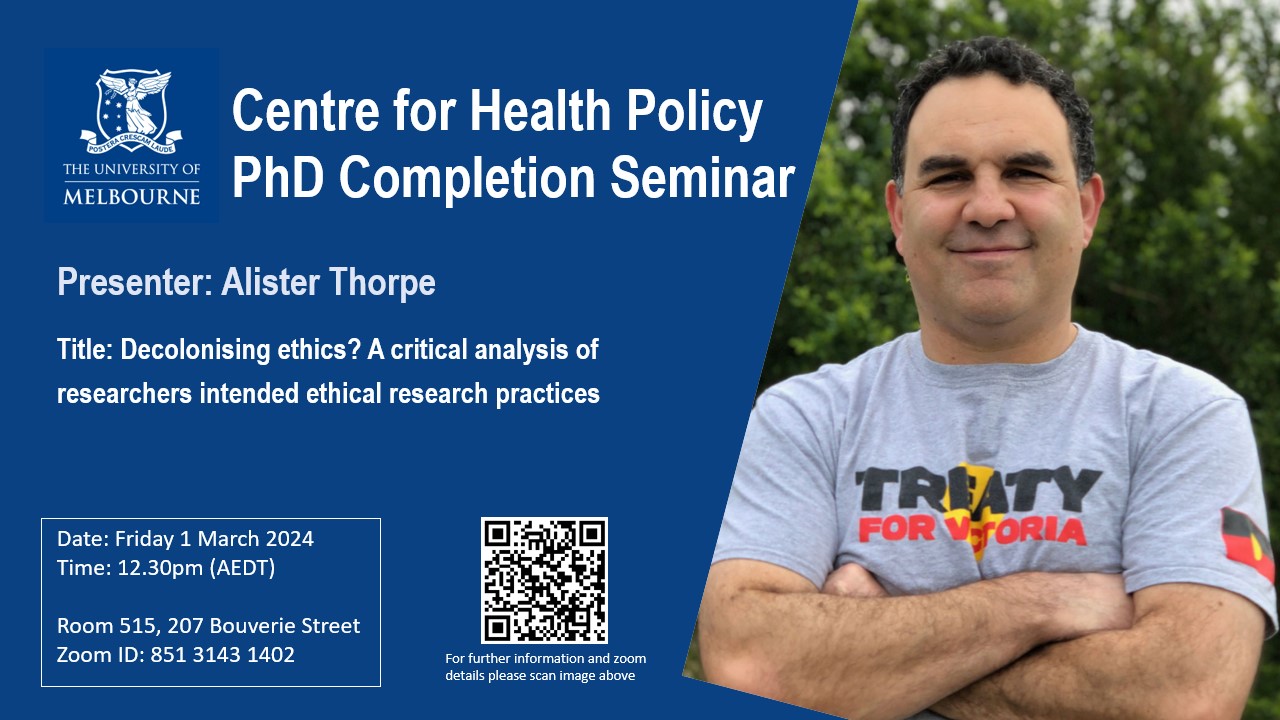 PhD Completion Seminar - Alister Thorpe